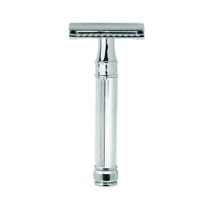 Edwin Jagger DE89L DE Razor (Chrome Lined) + Free Feather Blades