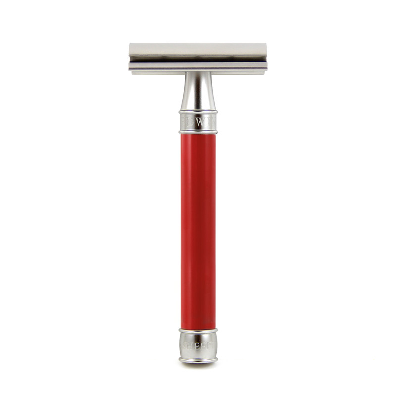 Edwin Jagger 3ONE6 Double Edge Safety Razor Stainless Steel Red