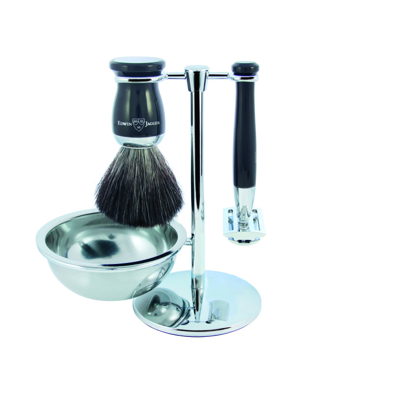 Edwin Jagger Double Edge Safety Razor Shaving Set Imitation Ebony 4pc ...